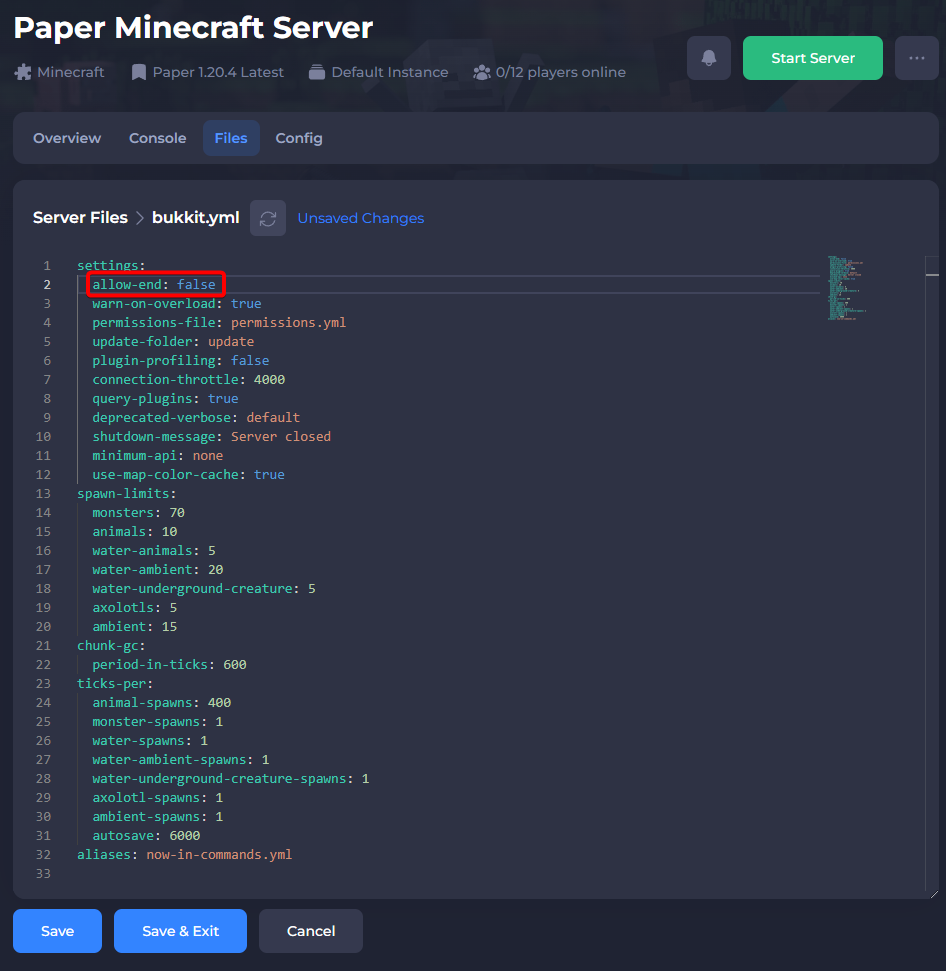 How to Disable The End on your Minecraft Server - Shockbyte
