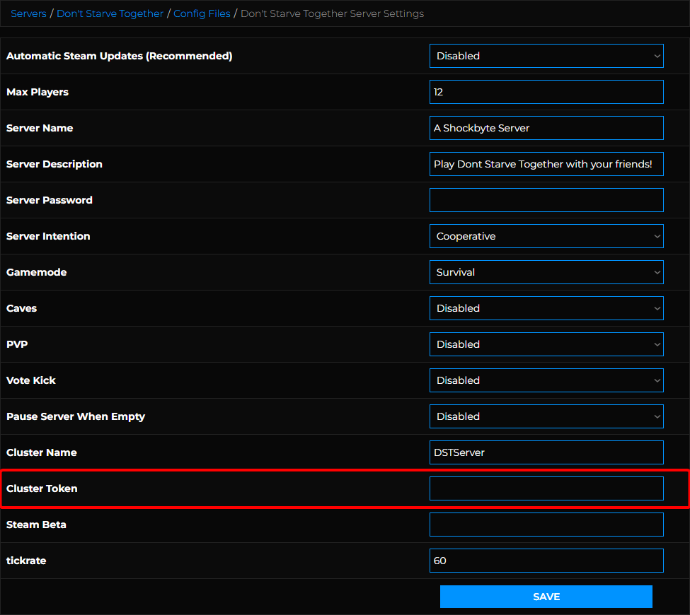 How to Get a Cluster Token and Add it to your Don't Starve Together Server - Knowledgebase ...