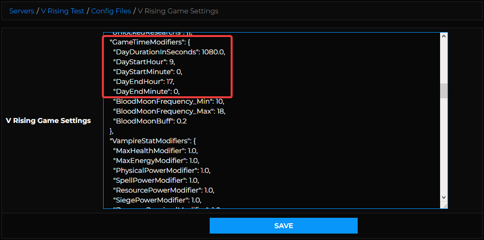 How to Change the Day Length on your V Rising Server - Knowledgebase - Shockbyte