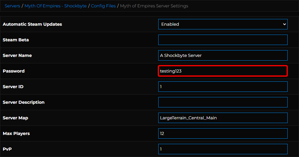 How to Set your Myth of Empires Server to Private - Knowledgebase - Shockbyte