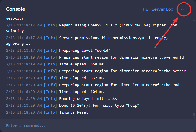 How to Share a Console Log of Your Server - Shockbyte