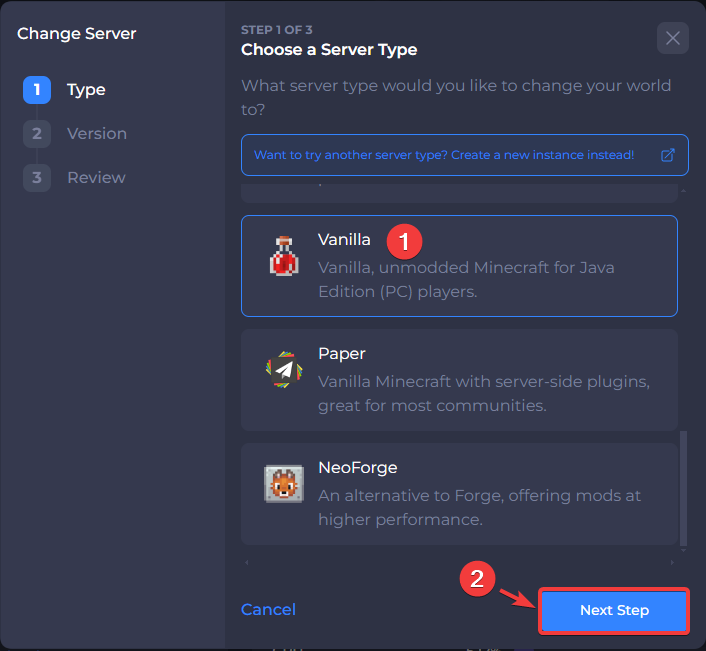 How to Change the Version of Your Server - Shockbyte