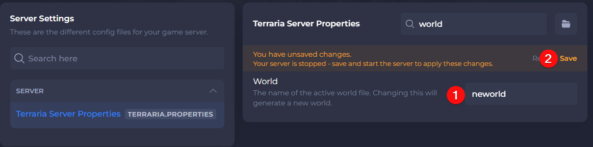 How to Change the Size of Your Terraria Server World - Shockbyte