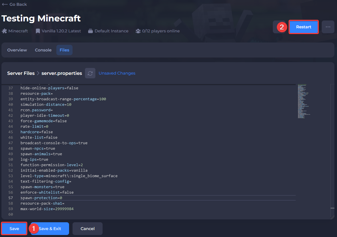 How to Change the Spawn Protection on a Minecraft Server - Shockbyte