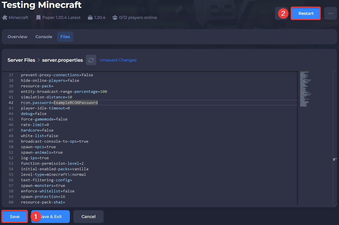 How to Configure RCON on a Minecraft Server - Shockbyte