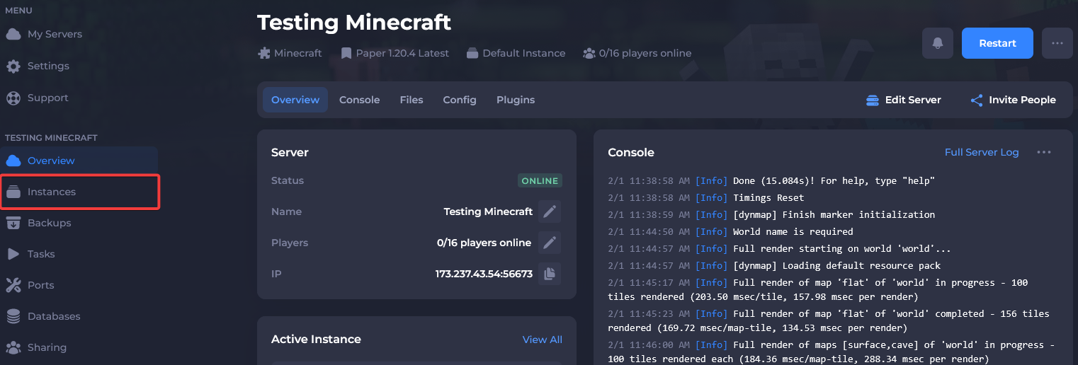 How to Change your Minecraft Server Type With a New Instance - Shockbyte