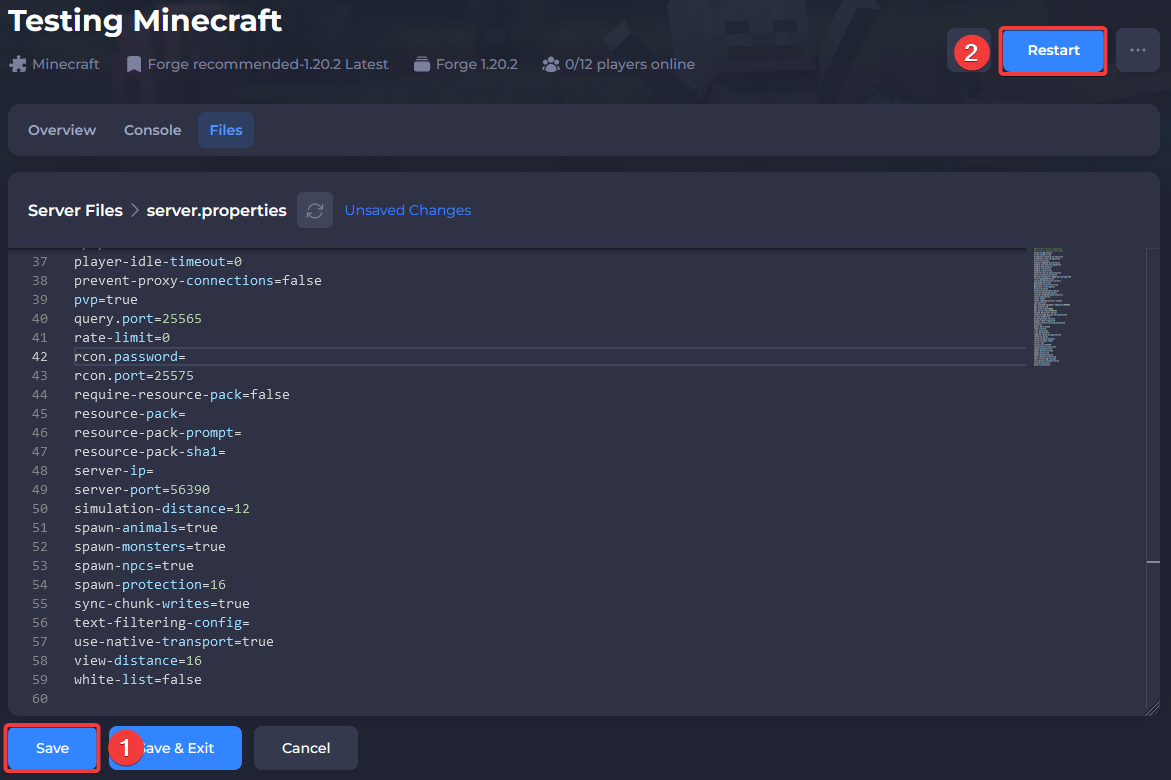 Changing View and Simulation Distances on a Minecraft Server - Shockbyte